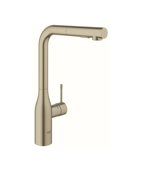 Grohe Essence L-Spout Kitchen Sink Mixer Tap With Pull Out Spray