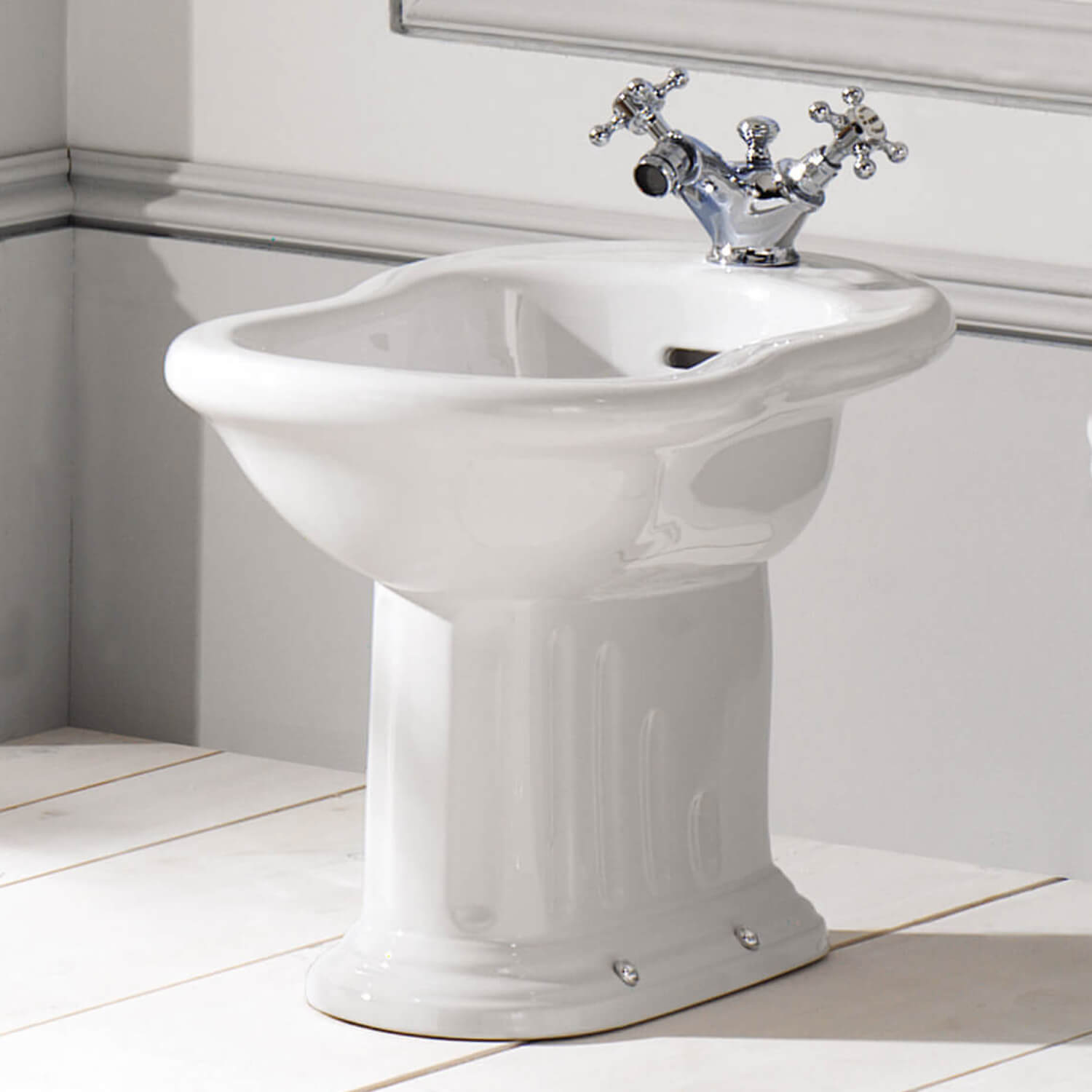 Silverdale Belgravia Single Taphole Freestanding Bidet White - BEBID1THWHI.