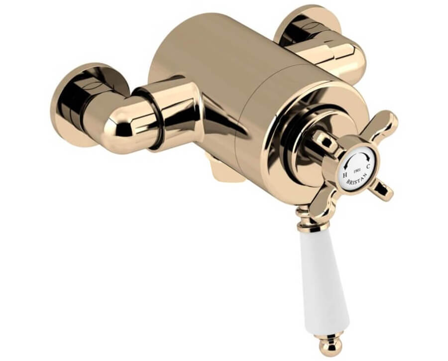 Bristan 1901 Chrome Thermostatic Exposed Dual Control Shower Valve