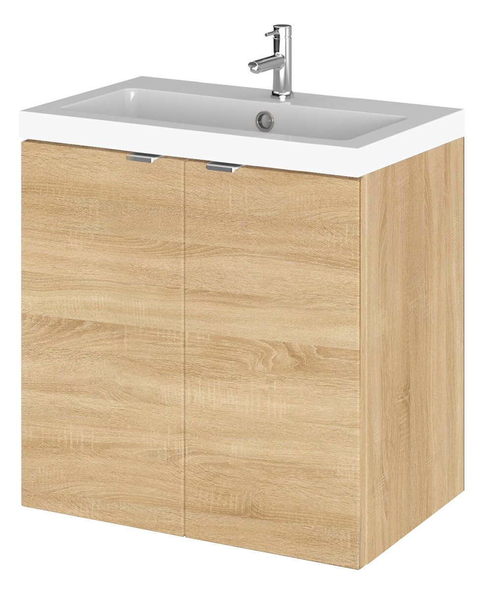 Hudson Reed Fusion 500 x 360mm Full Depth 2 Door Vanity Unit And Basin ...