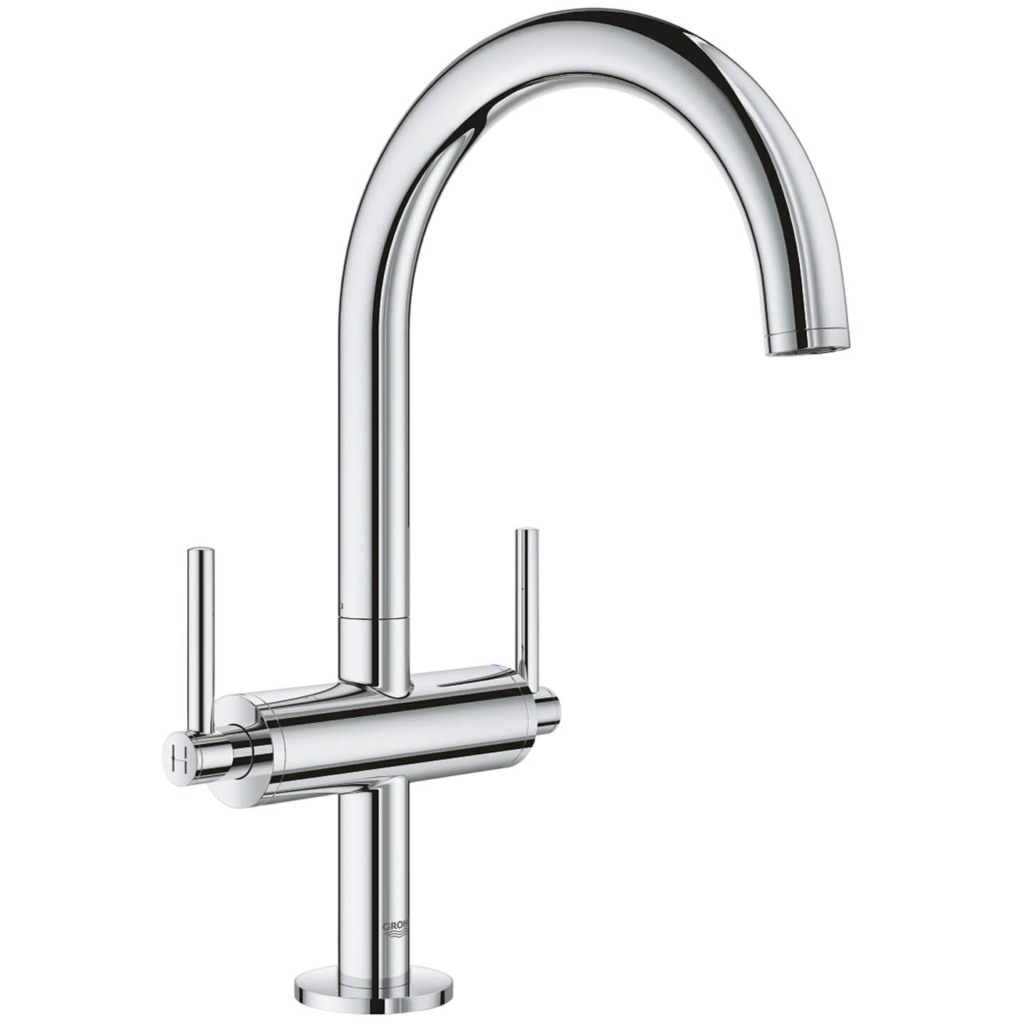 Grohe Atrio L Size Deck Mounted Basin Mixer Tap With Push-Open Waste