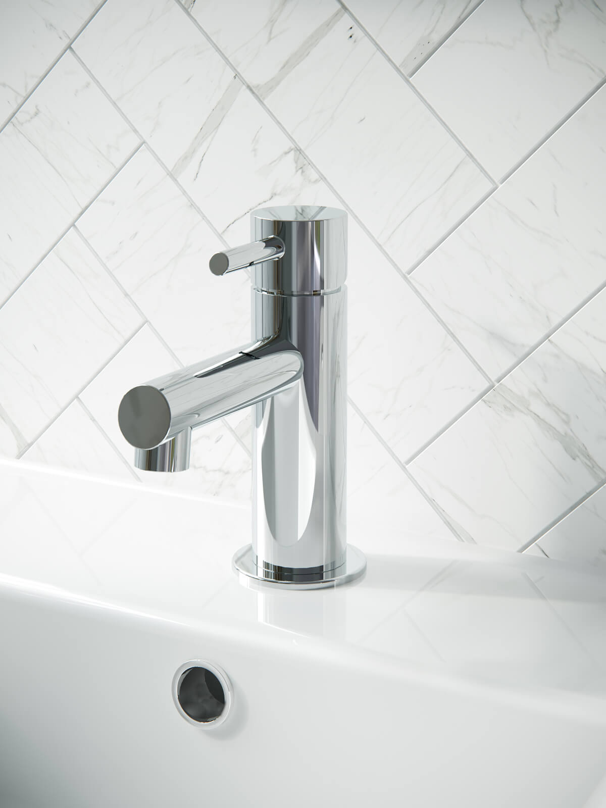 Saneux Cos Mini Deck Mounted Basin Mixer Tap - CO202