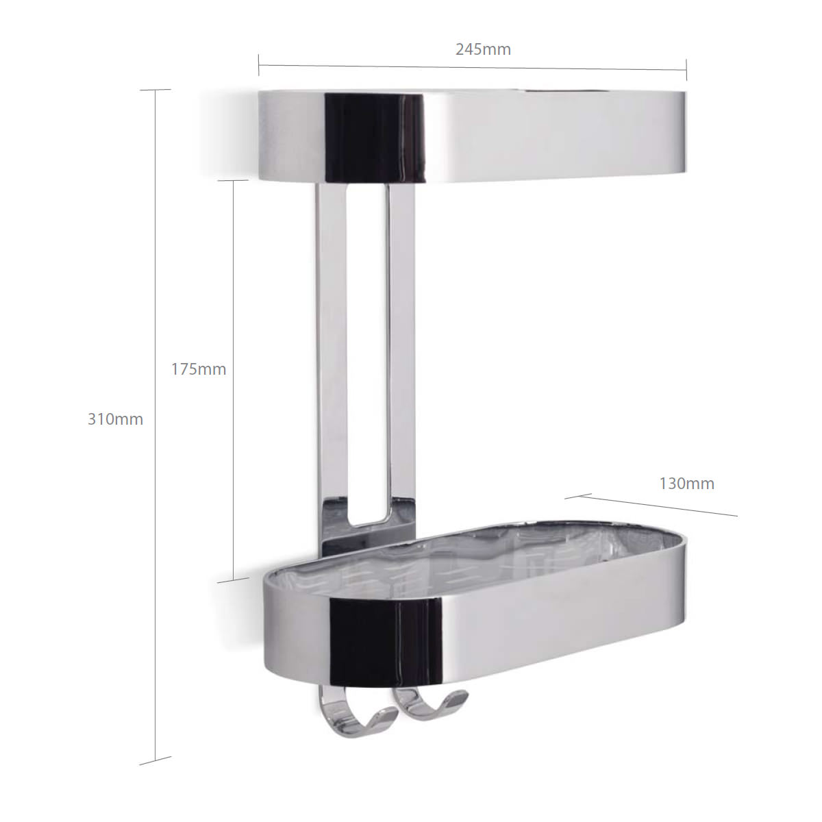 Roper Rhodes Halo Double Bottle Basket Chrome - RB80.02.