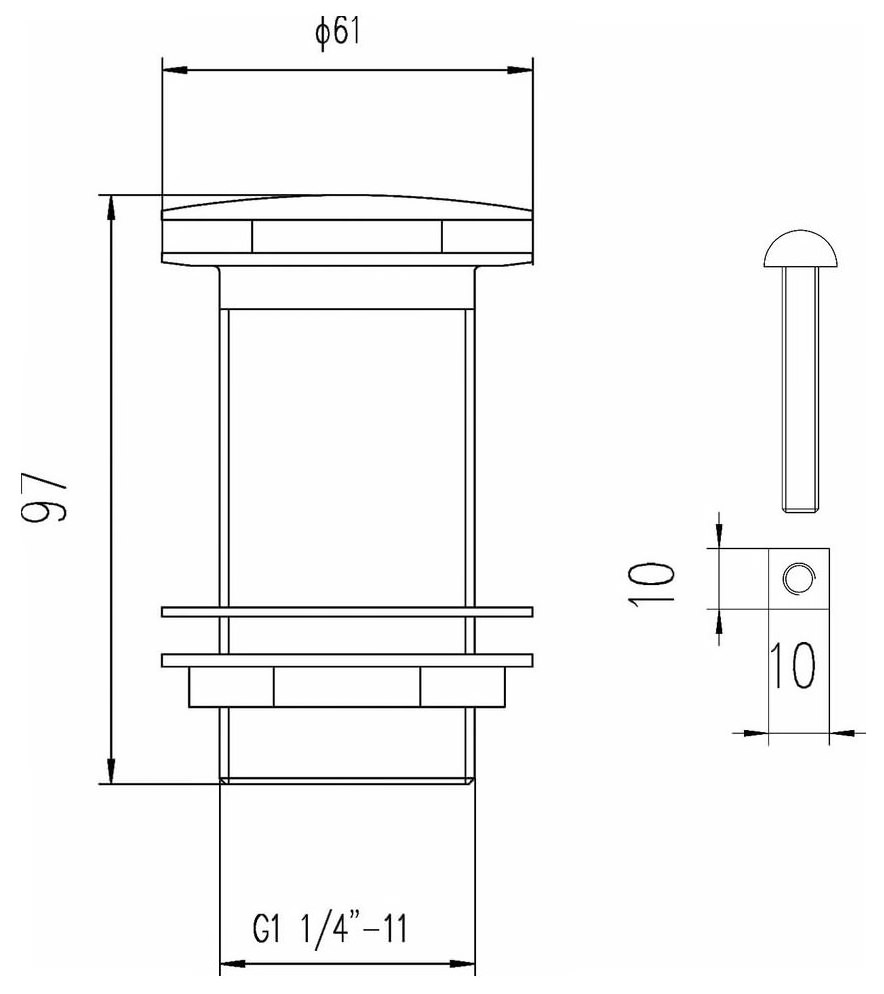 Nuie Premier Push Button Basin Waste