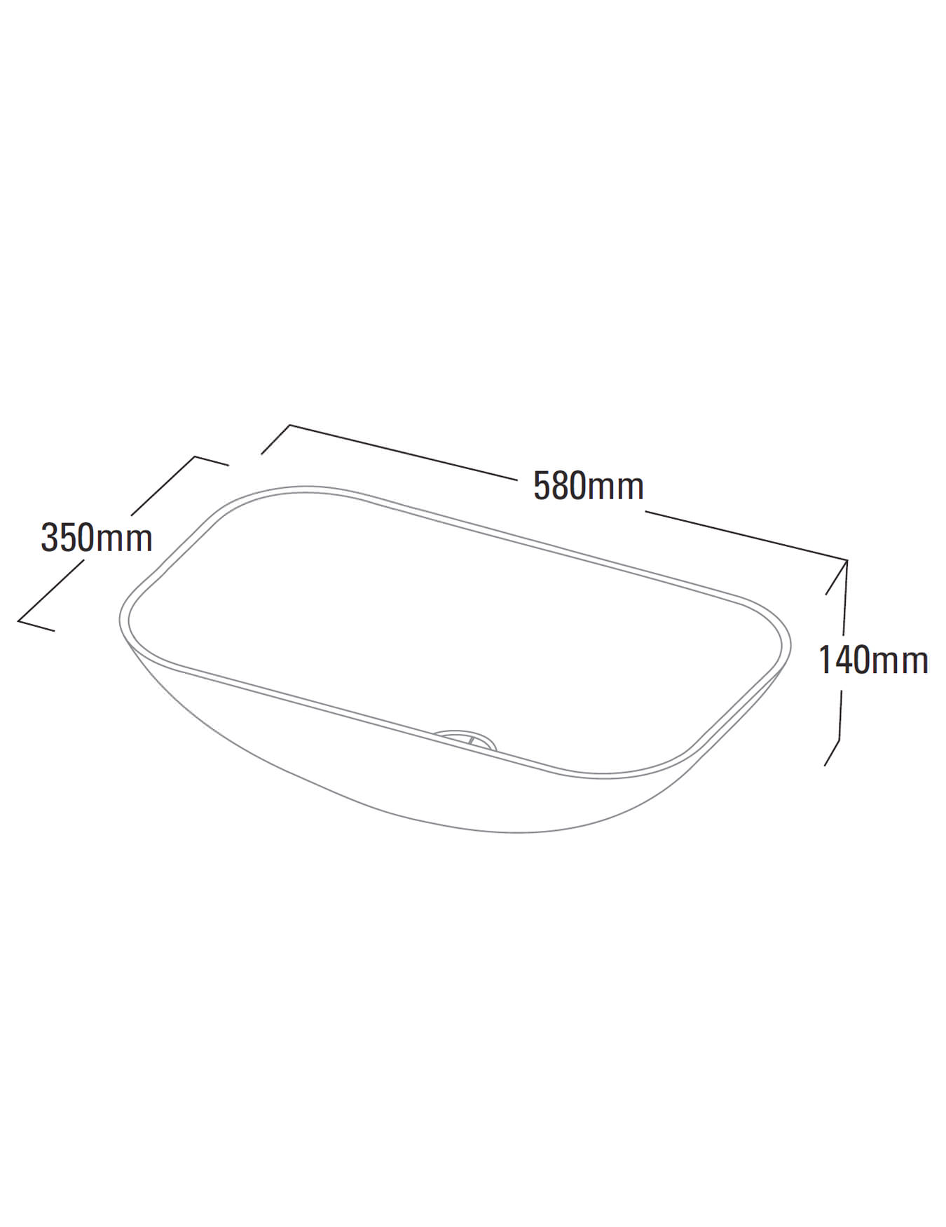 Roper Rhodes Rapport 580mm Vessel Basin With Overflow
