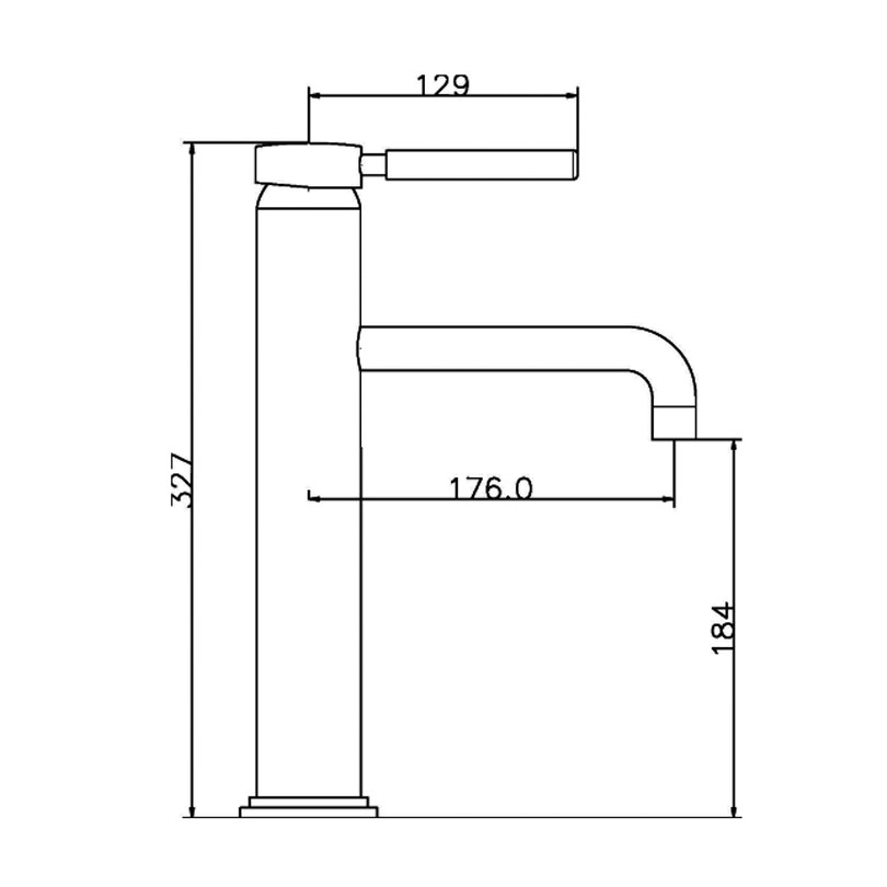 Hudson Reed Tec Single Lever High Rise Mixer Tap With Swivel Spout